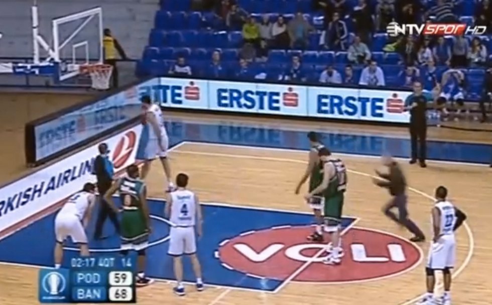 Man Runs Onto Basketball Court and Shoves Player From Behind. Seconds ...