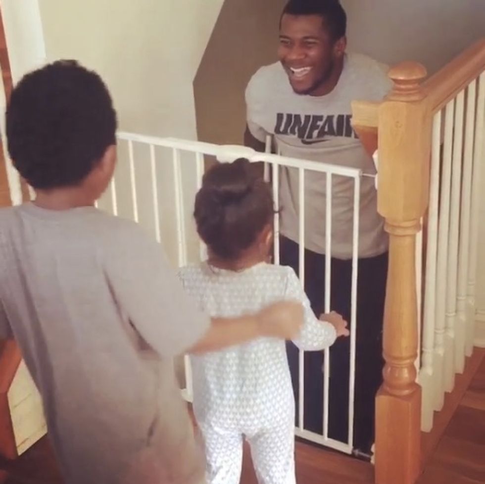 Watch What Happens When an NFL Player Comes Home on Crutches and Greets ...