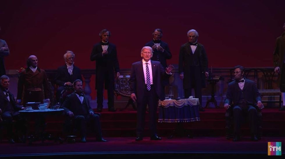 Walt Disney World unveils animatronic Donald Trump in Hall of ...