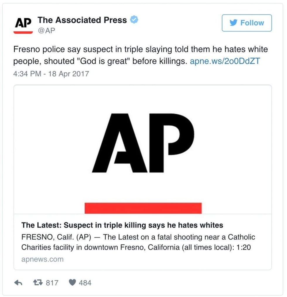 AP changes Fresno killer's words from 'Allahu Akbar' to English ...