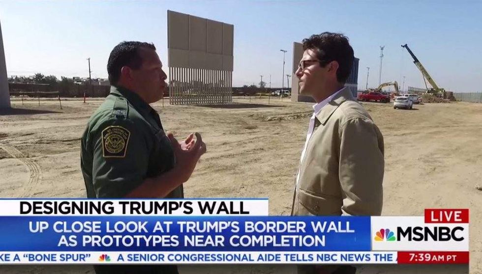 During MSNBC report on Trump border wall prototypes, illegals spotted ...